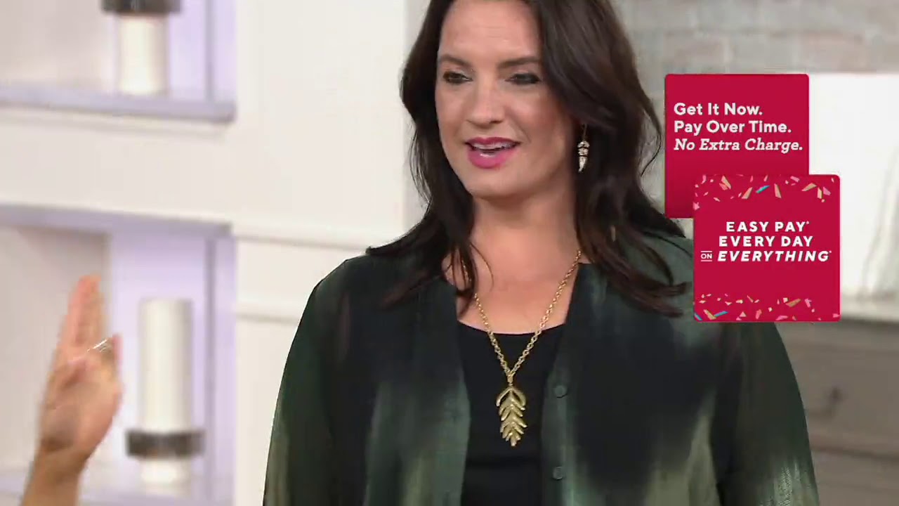 Lisa Rinna Collection Button Front Printed Woven Duster on QVC - YouTube