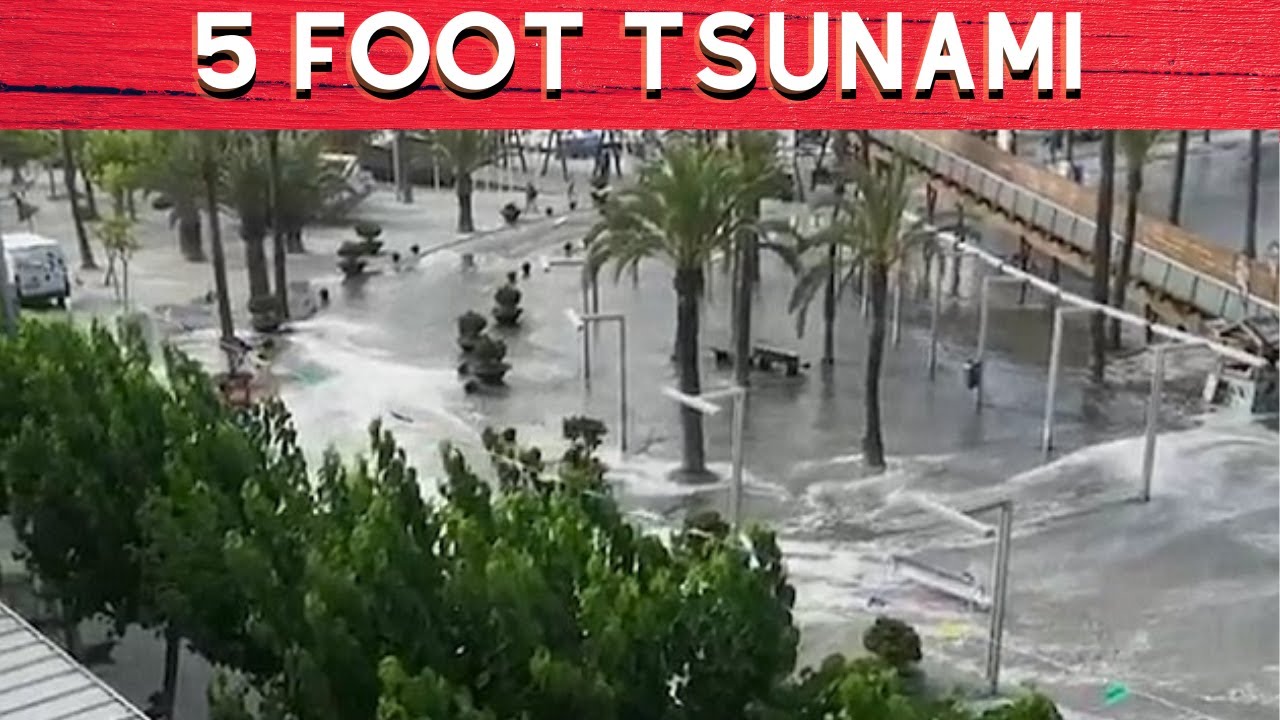 FIVE-FOOT TSUNAMI STRIKES SPANISH RESORTS IN MAJORCA AND MENORCA - YouTube