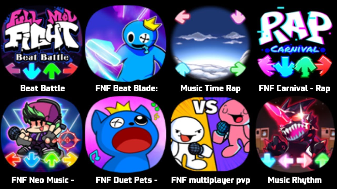 FNF Catnap V2, Joy Hour, FNF Hex, FNF The Amazing Digital, FNF Caine ...