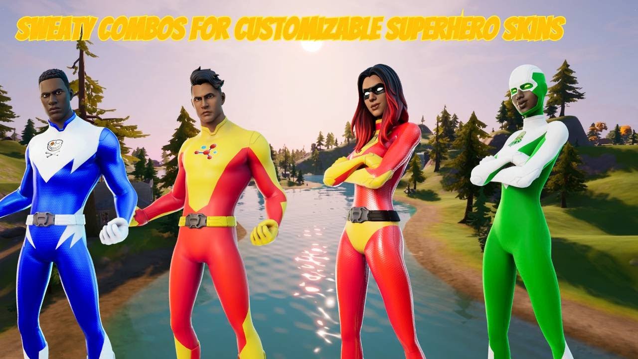 Top 5 Sweaty SuperHero Skin Combos In Fortnite - YouTube