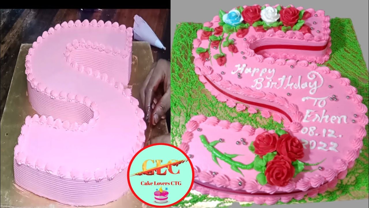 S Name Letter Cake Recipe and Decorating tips in Cake Lovers CTG - YouTube
