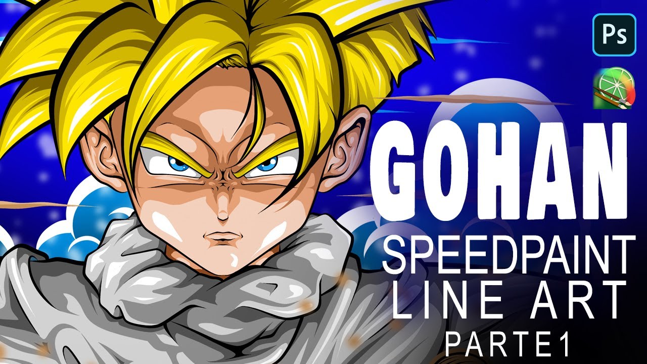 Gohan Line art - YouTube