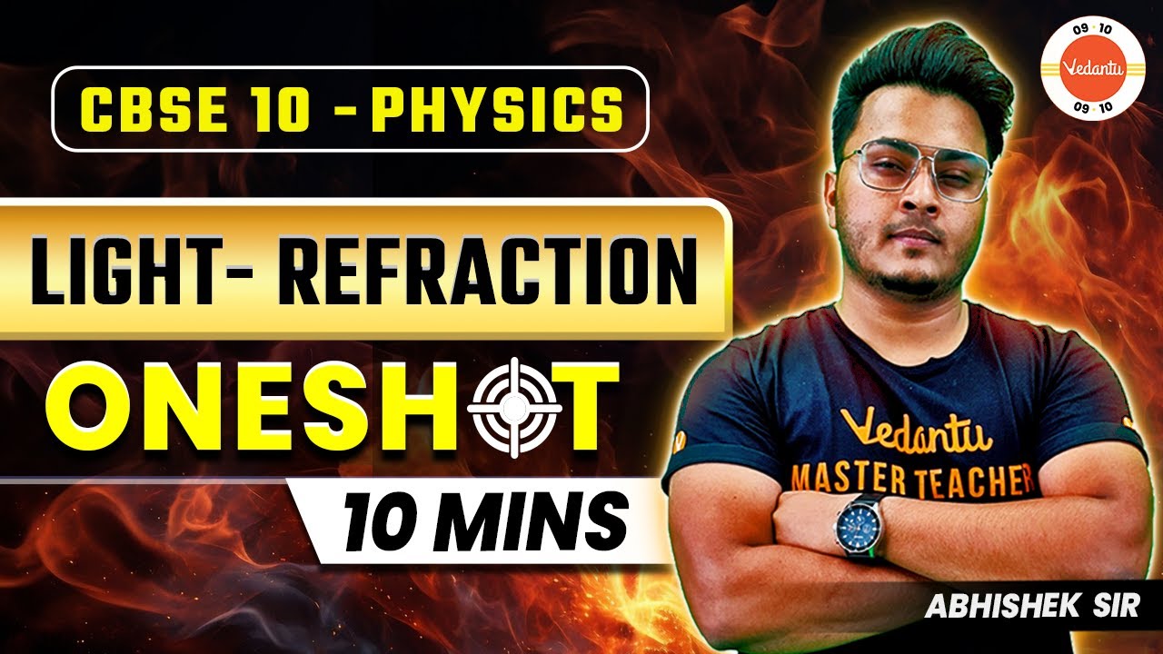 Light Refraction in 10 Minutes in One Shot | Class 10 Physics - Science ...