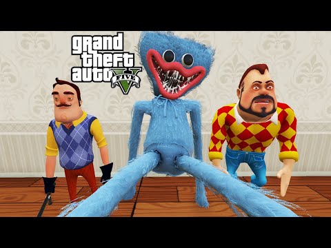 HELLO NEİGHBOR KARDEŞİ DARK RİDDLE POPPY PLAYTİME KAÇIRDI - GTA 5 MODS