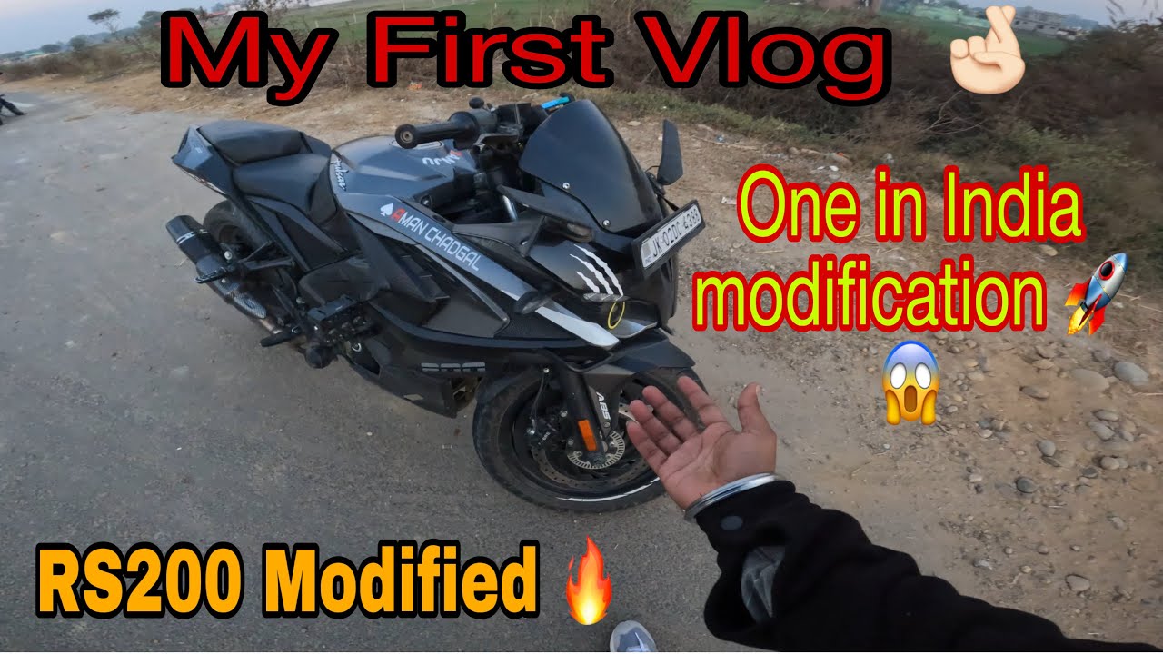 Intro vlog 🥶 // RS200 Modified 🔥🔥 // One in India modification 😱😱🔥 ...