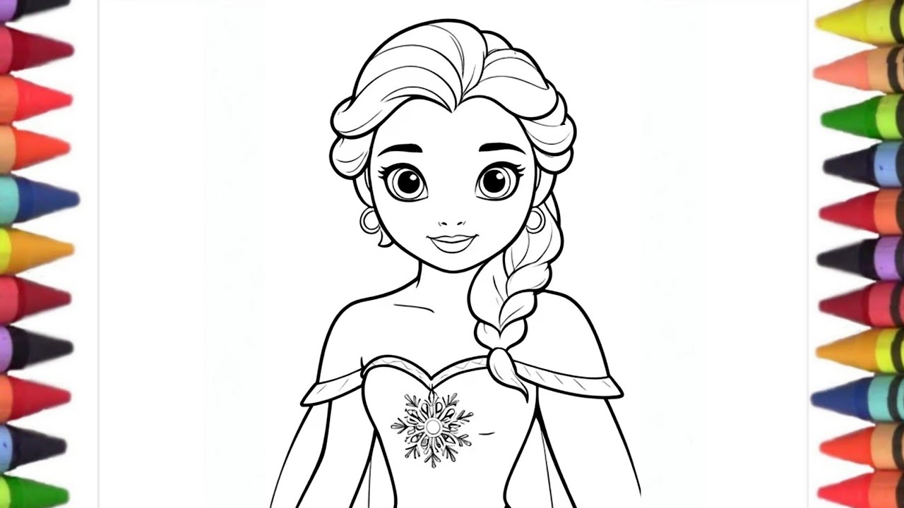 How to draw Elsa from Frozen, Disney princess Elsa drawing, Frozen ...