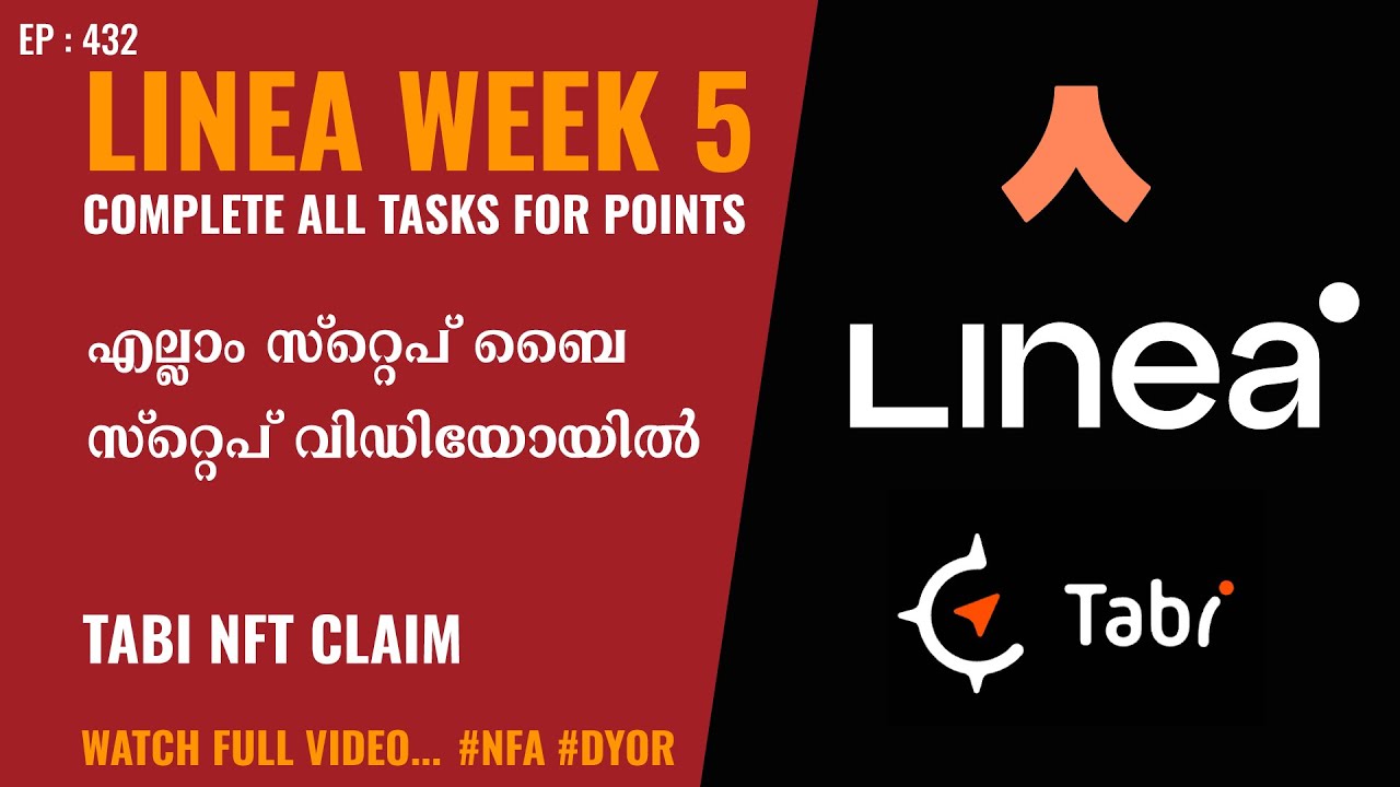 Linea Week 5 Step by Step Guide | Tabi NFT Claim Tasks | Argent Wallet ...