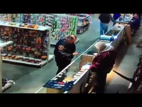 Cop Shoots Off Finger In Gun Store / Complete video - YouTube