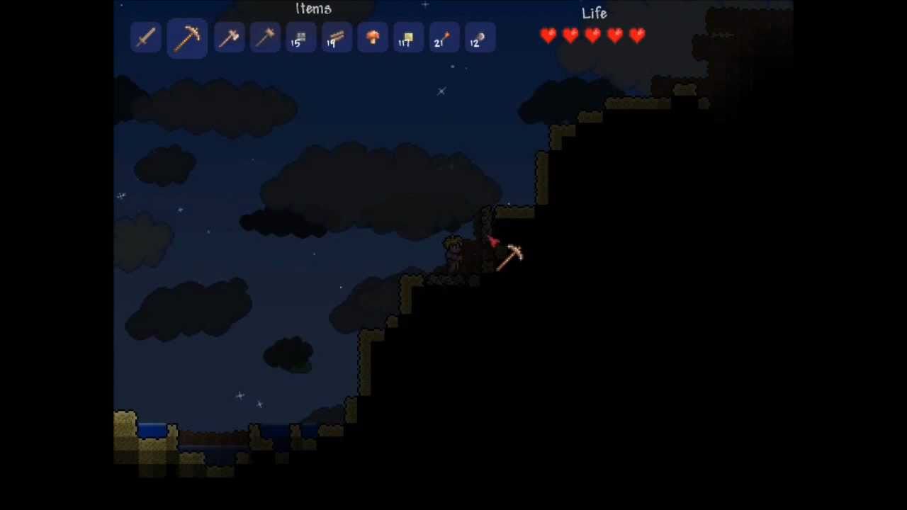 Let's Play Terraria Ep3 - Building a Foundation - YouTube
