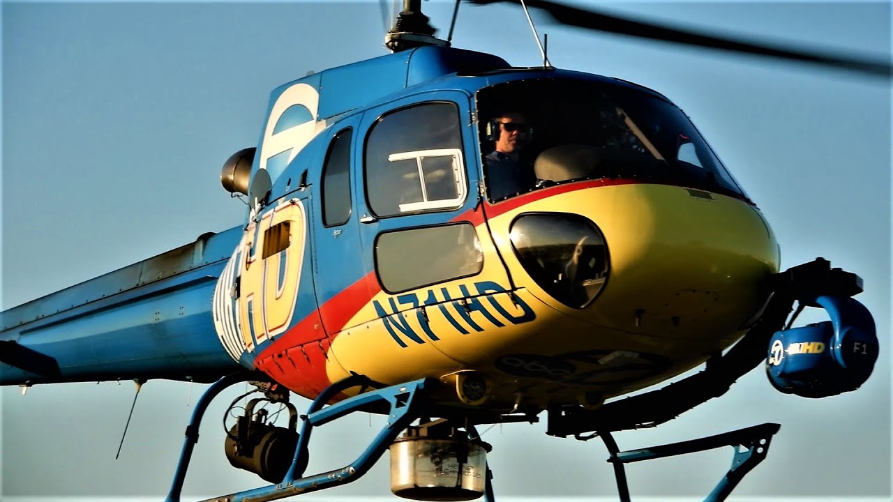 Two News AS350 Helicopters in Action (Airbus H125) - YouTube