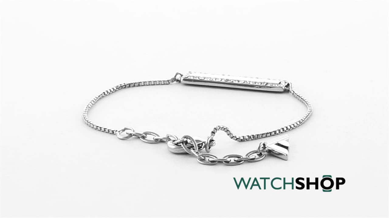 Fiorelli Jewellery Ladies' Silver Plated Crystal Bar Design Bracelet ...