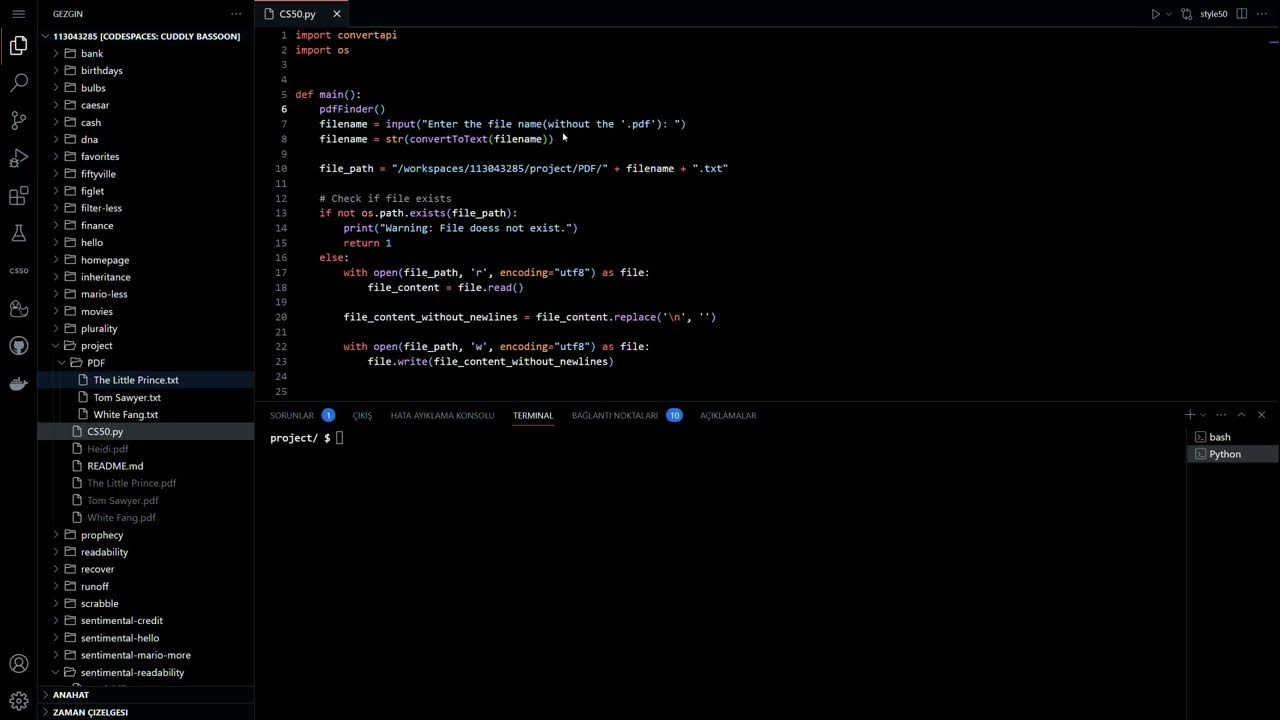 CS50 Final Project - Analyzing Text from PDF Files in Python ...