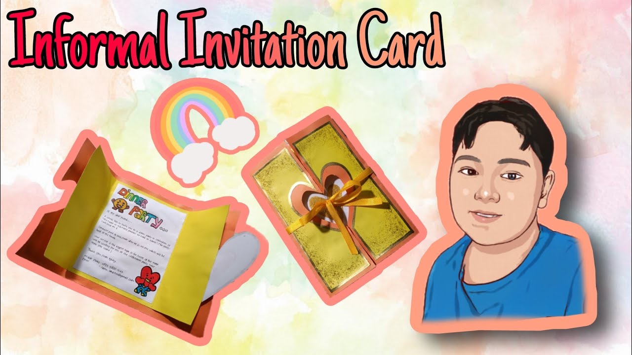 how to make a informal invitation | dinner party invitation - YouTube