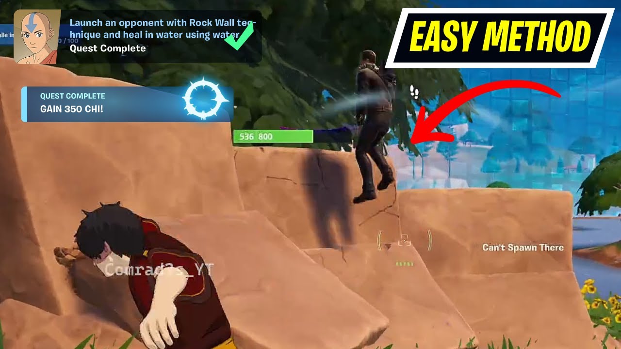 Launch an opponent with Rock Wall technique and heal in water using ...