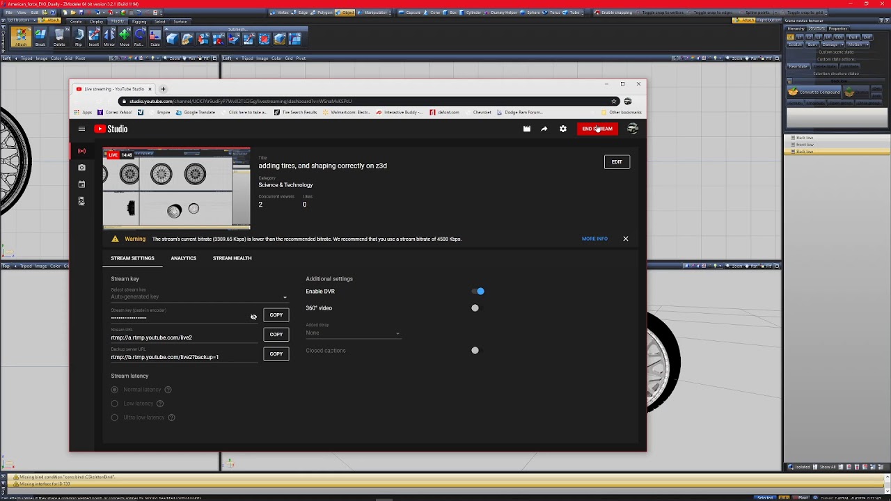 adding tires, and shaping correctly on z3d - YouTube