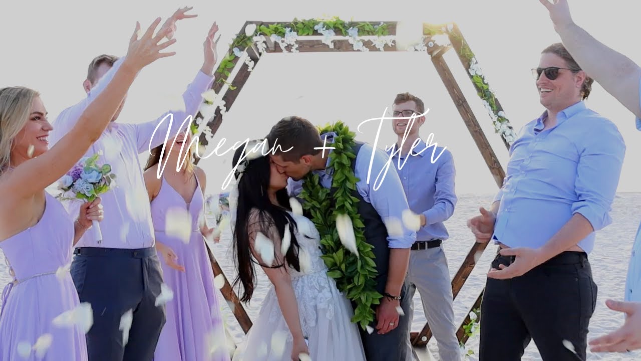 Disney Style Beach Wedding // "You are my Rapunzel"// Megan + Tyler ...