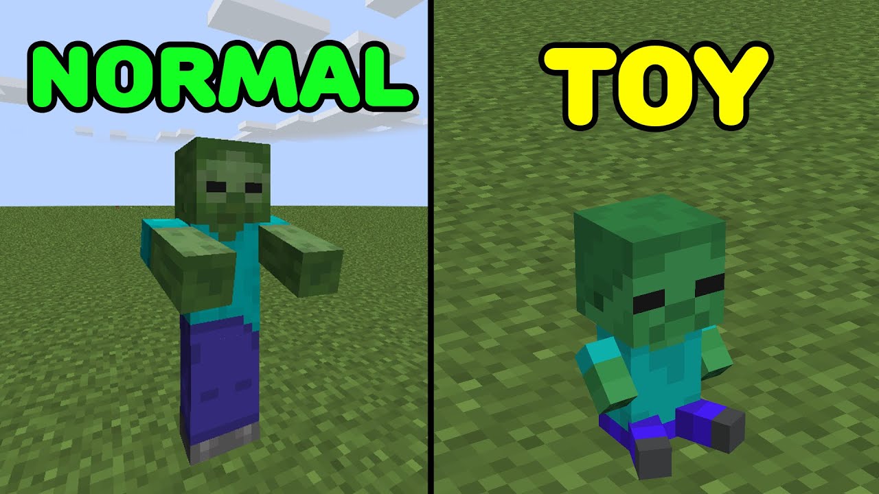 Minecraft mobs as Normal vs Toy 2 - YouTube