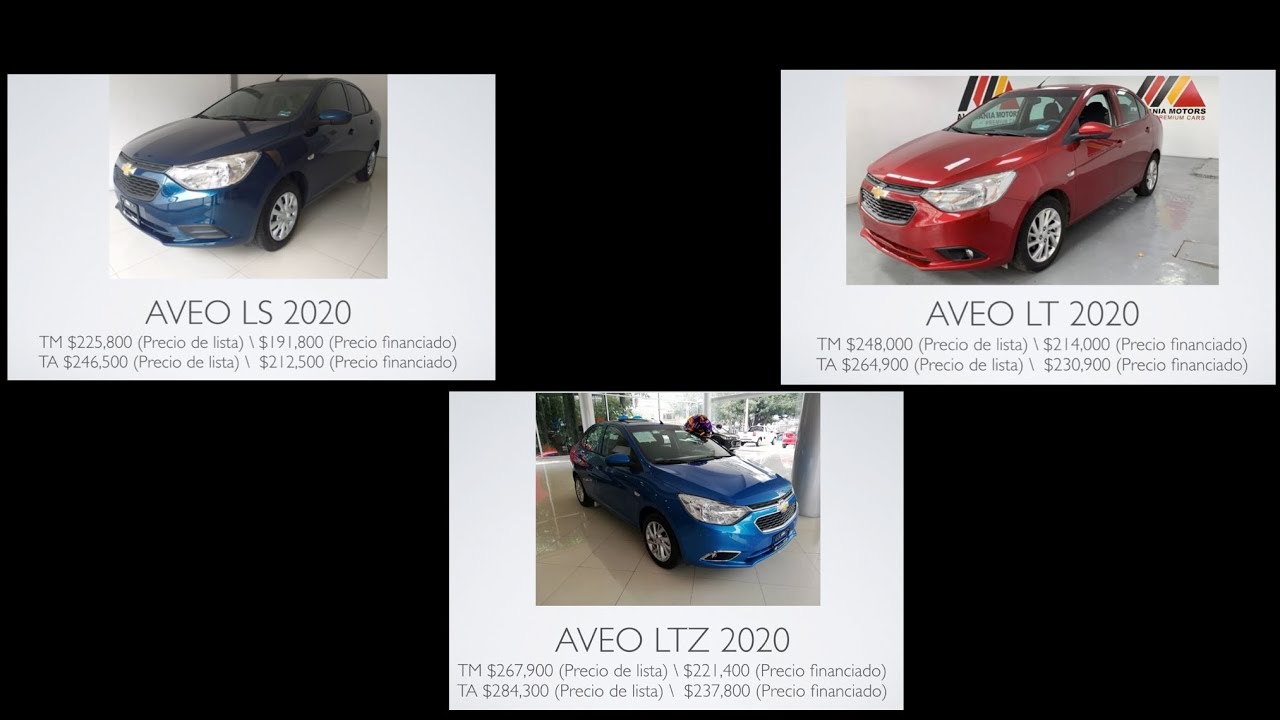 CHEVROLET AVEO 2020: LS, LT Y LTZ; ANÁLISIS INTERIOR Y EXTERIOR - YouTube