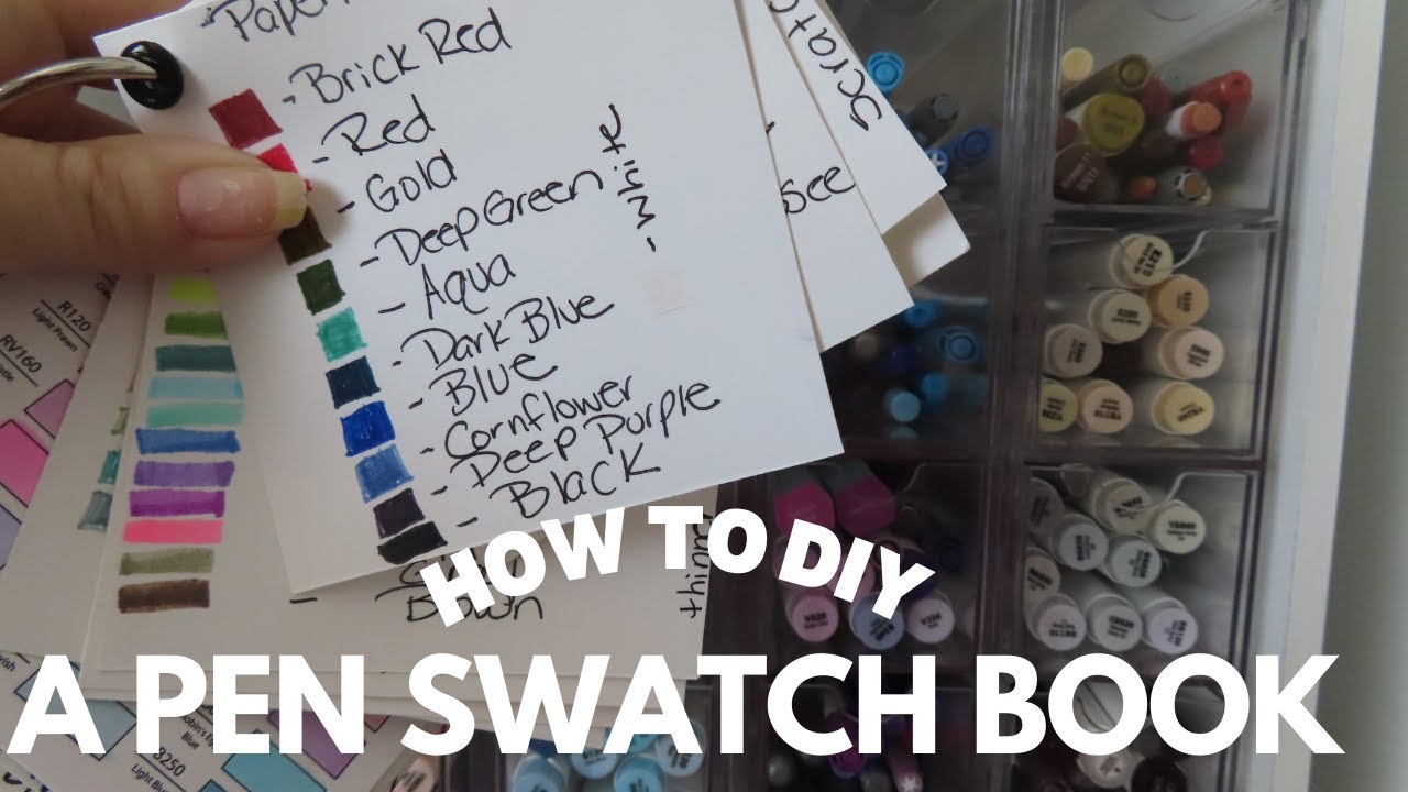 HOW TO DIY A PEN SWATCH BOOK! - YouTube