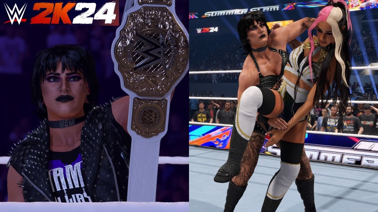 WWE 2K24 - Rhea Ripley Entrance | Signature & Finisher - YouTube