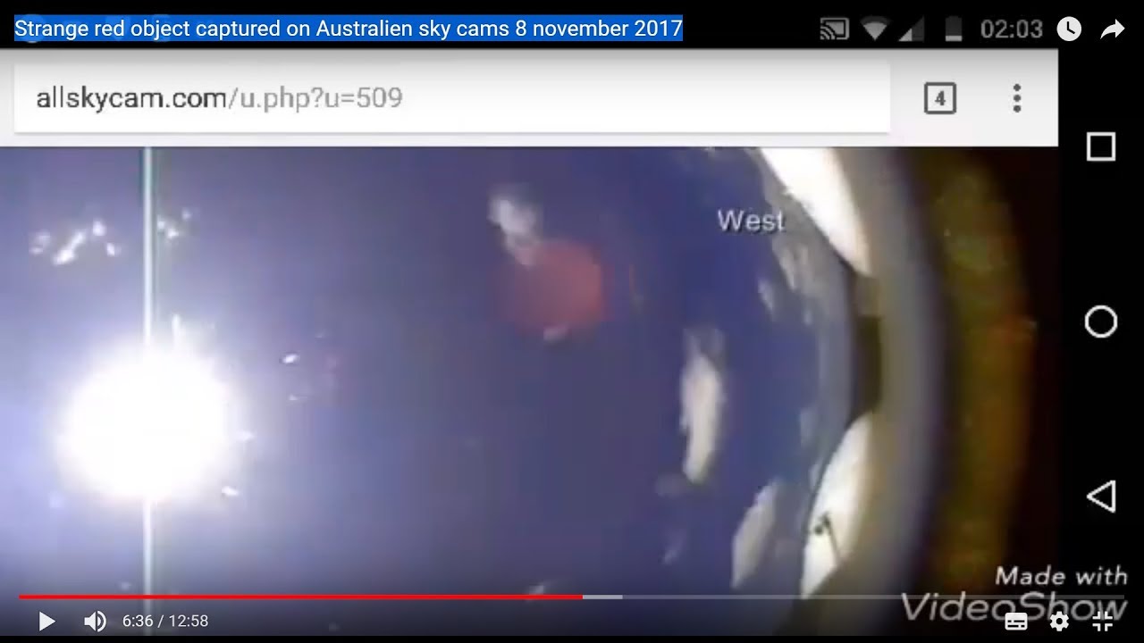 Strange red object captured on Australien sky cams 8 november 2017 ...