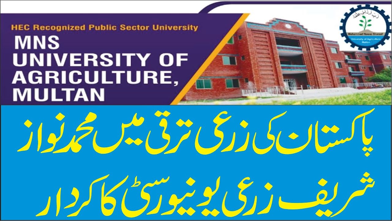 MNS University of Agri Multan's Pivotal Role in Pakistan's Agricultural ...