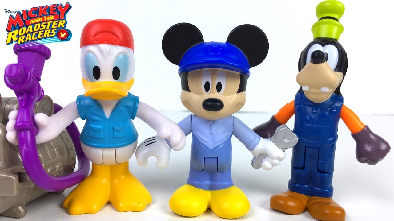 MICKEY AND THE ROADSTER RACERS WITH ENGINEER MICKEY MECHANIC GOOFY ...
