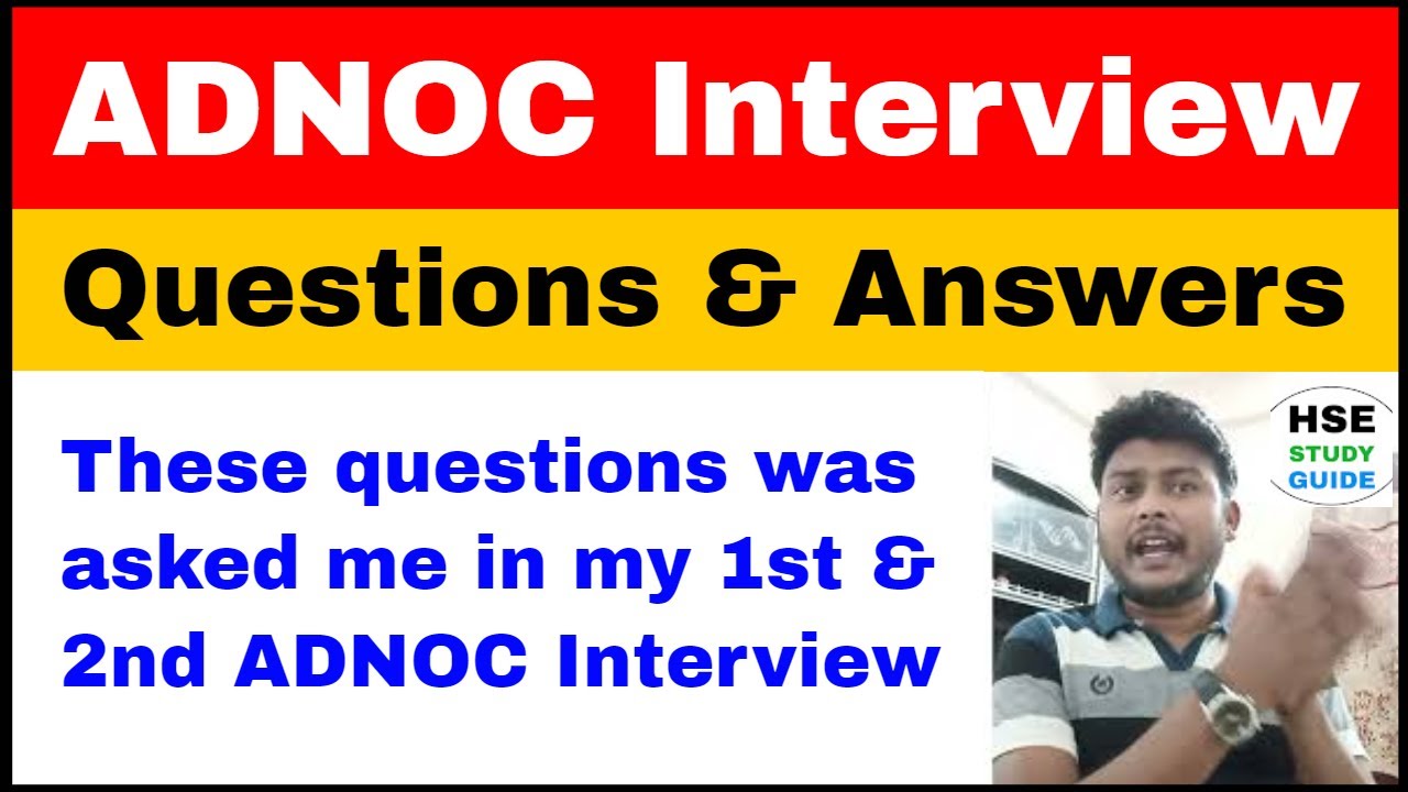 ADNOC Interview Questions which was asked me in my 1st & 2nd interview | ADNOC Interview ...