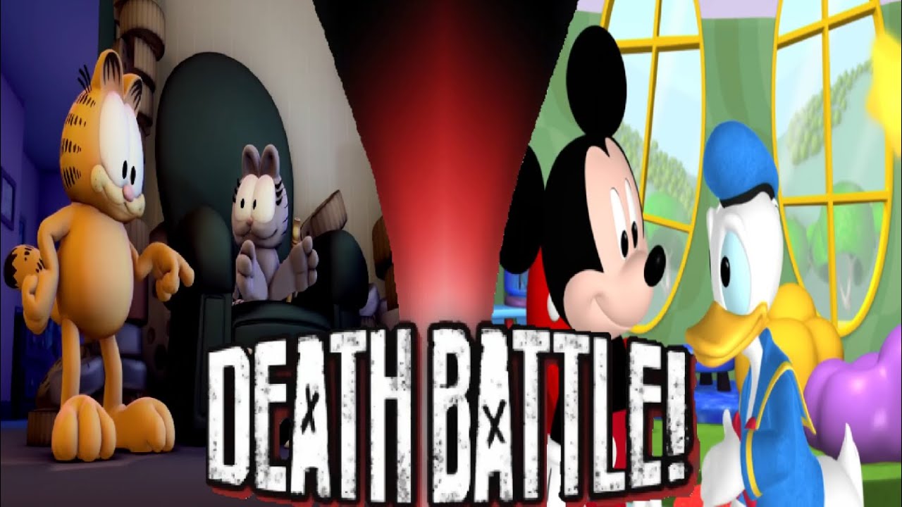 death battle trailer garfield and nermal vs donald duck and mickey ...