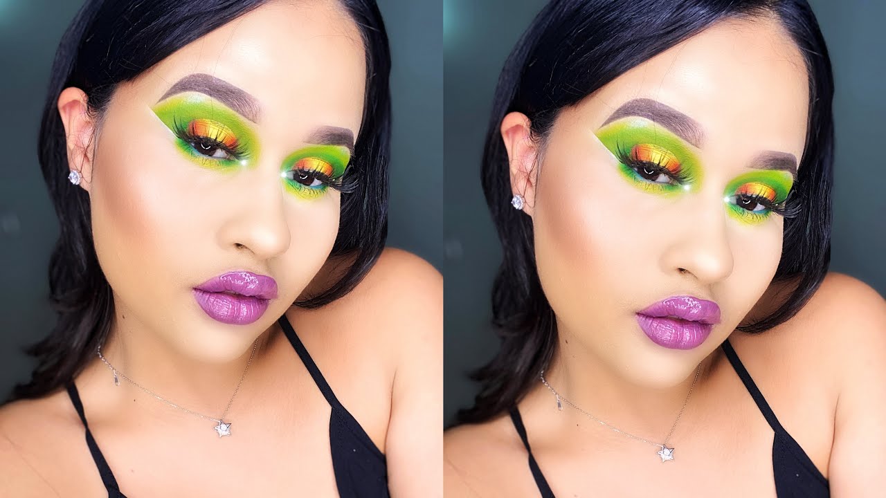 tropical makeup tutorial - YouTube