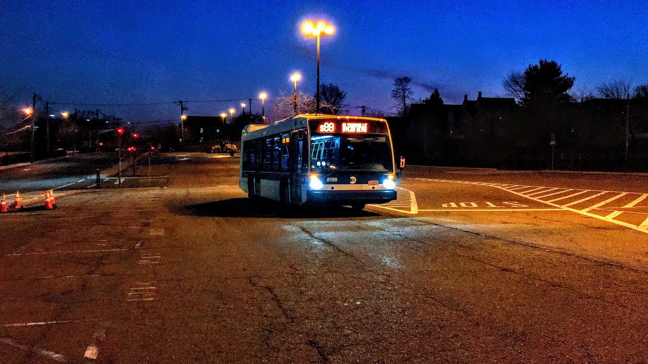 2015 Nova Bus LFS (S89 Limited) Leaving Hudson-BergenLight Rail, 34 St ...