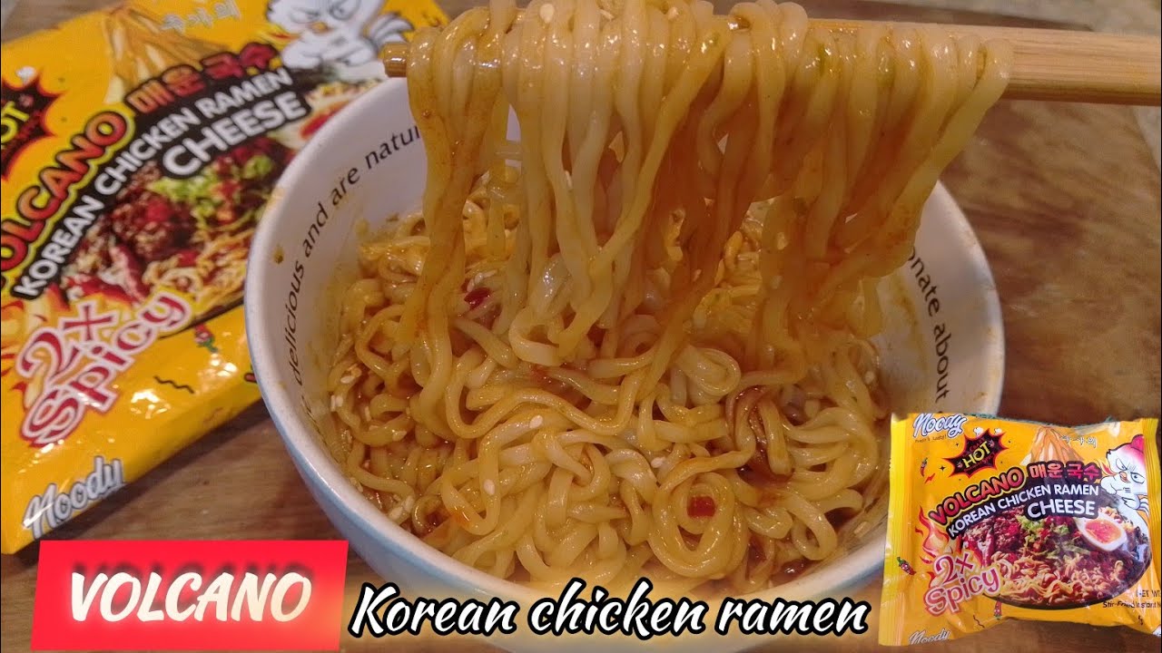 volcano Korean chicken cheese 🧀 ramen recipe 🍜|| hot and spicy volcano ...