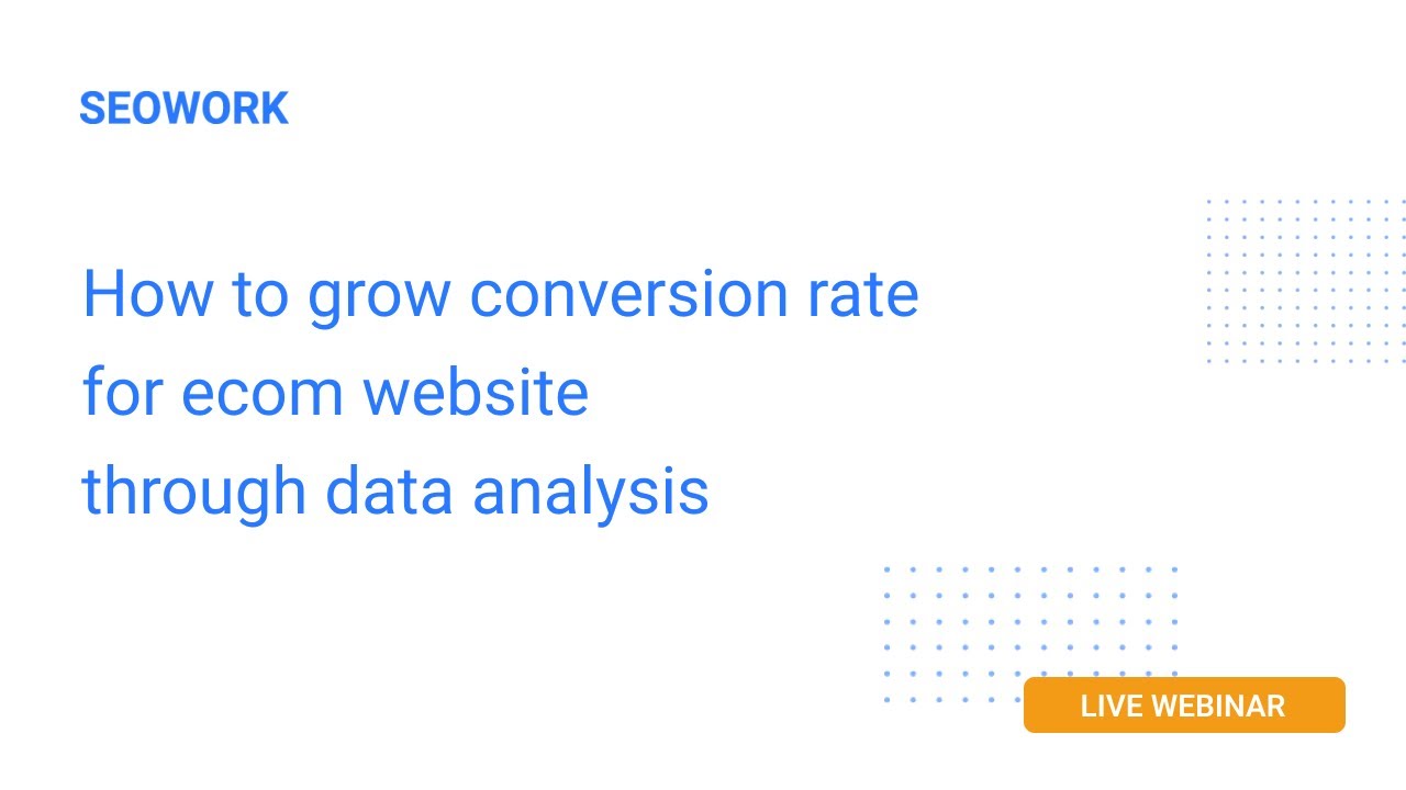 How to grow conversion rate for ecom website through data analysis - YouTube