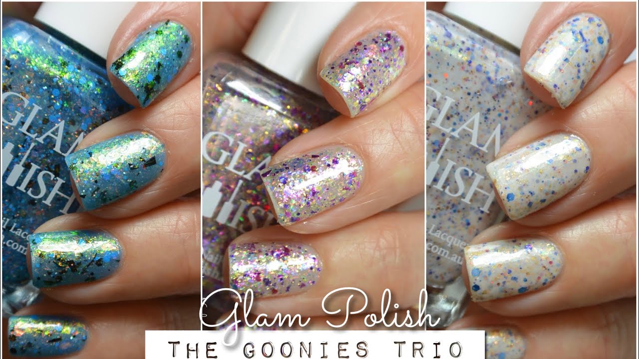 Swatches || Glam Polish The Goonies Trio | Rikki's Nails - YouTube