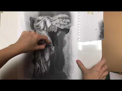 Charcoal Reduction Drawing - Easy Techniques - YouTube