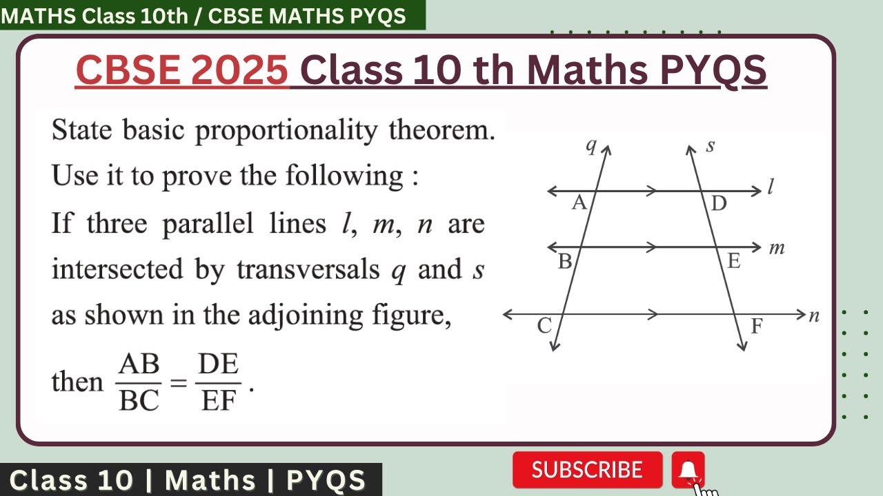 State basic proportionality theorem.Use it to prove the following: If ...
