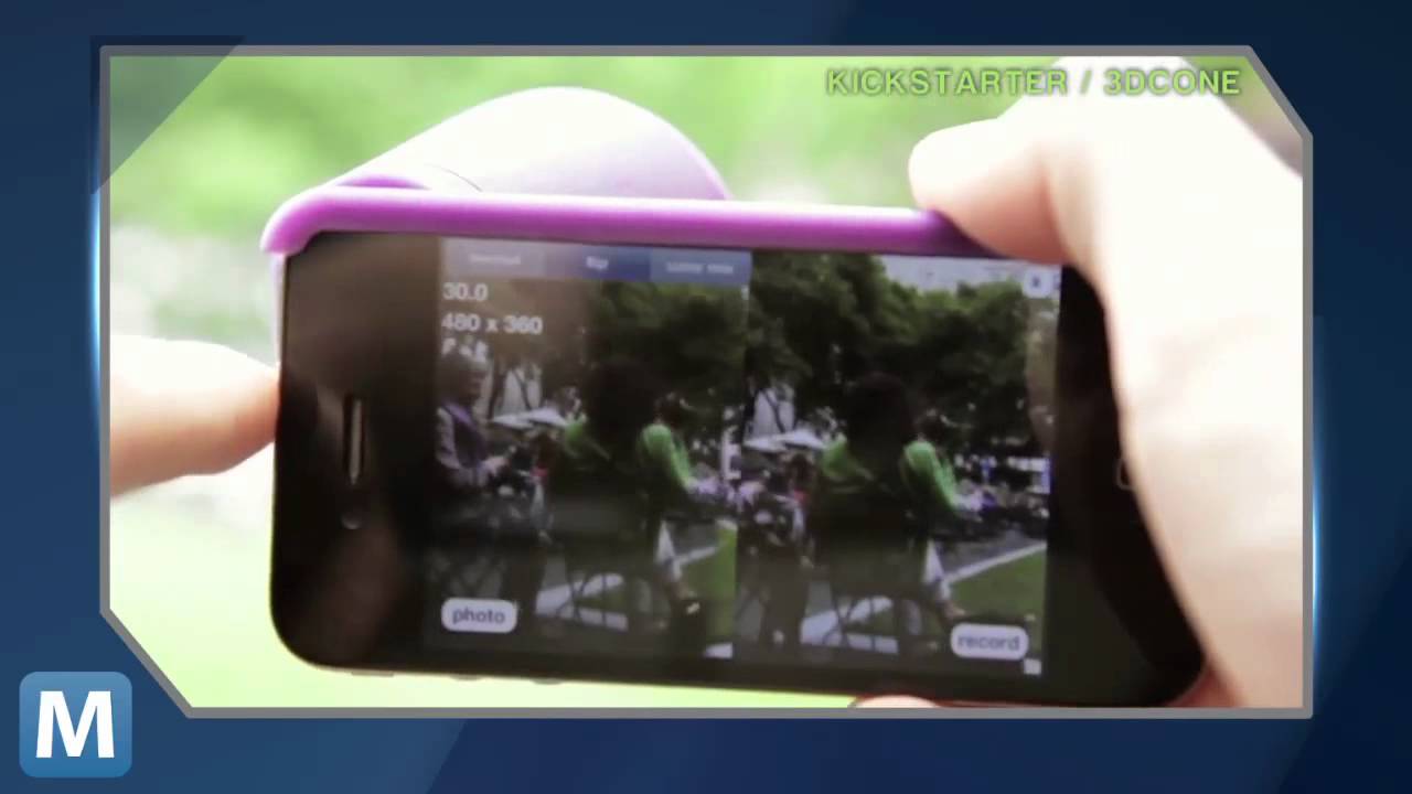 Camera Cone Brings 3D Pictures, Movies to the iPhone - YouTube