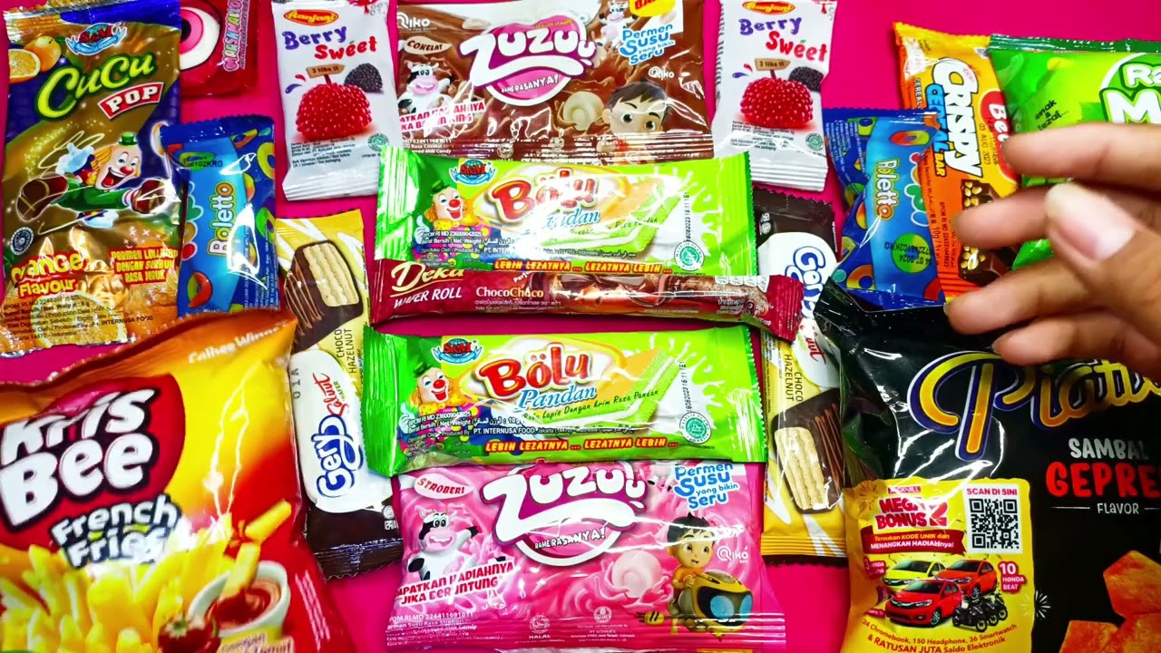 Satisfying ASMR Bolu Sponge Cake, Cucu pop Lollipops, zuzu Candy ...