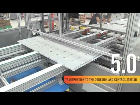 Heliene Line of robotised production of p... - YouTube