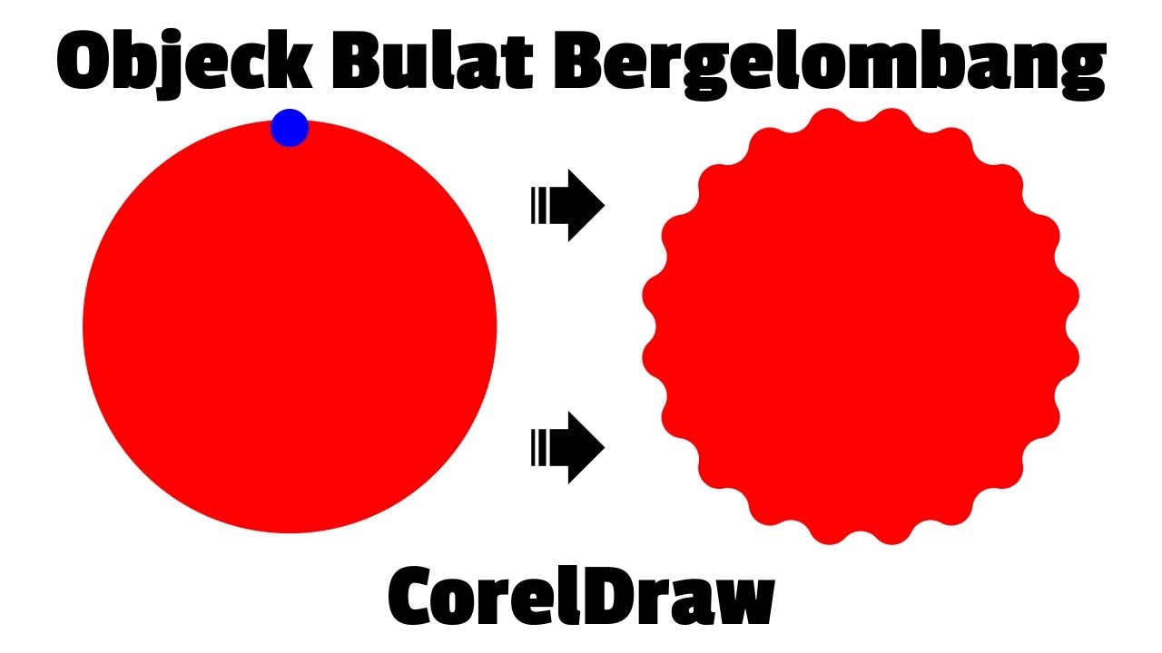 Cara membuat object bulatan bergelombang di coreldraw - YouTube