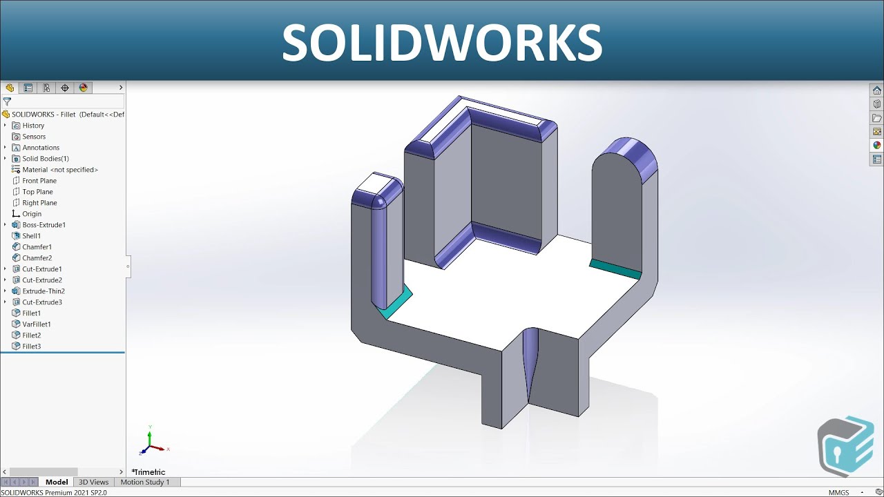 SOLIDWORKS - Creating Fillet - YouTube