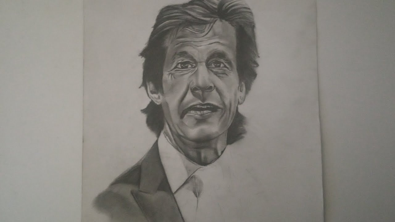 imran khan drawing | potrait drawing tutorial | time lapse drawimg ...