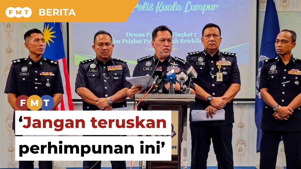 Jangan teruskan himpunan anti-Anwar, polis beritahu penganjur - YouTube