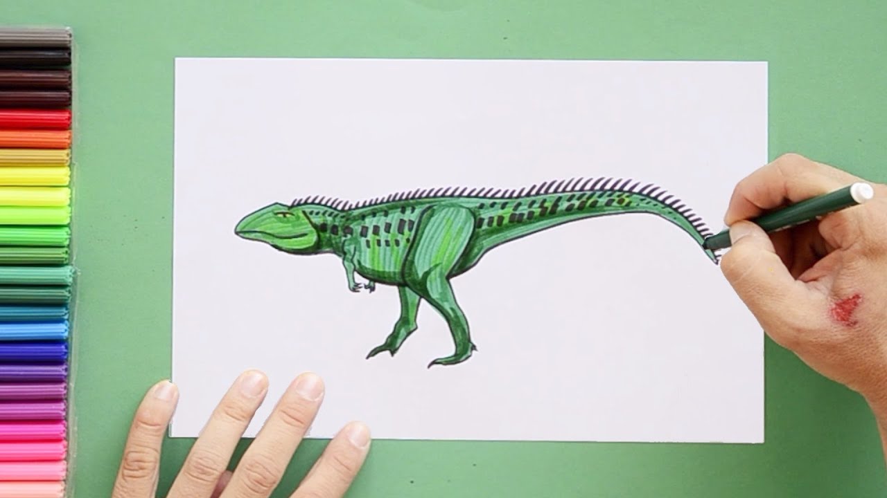How to draw Giganotosaurus - YouTube
