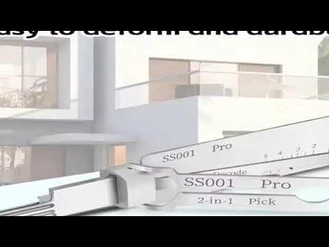 SS001 Stainless Steel Key Decoder 2 In 1 Precision Hook & Pick Set Lock ...