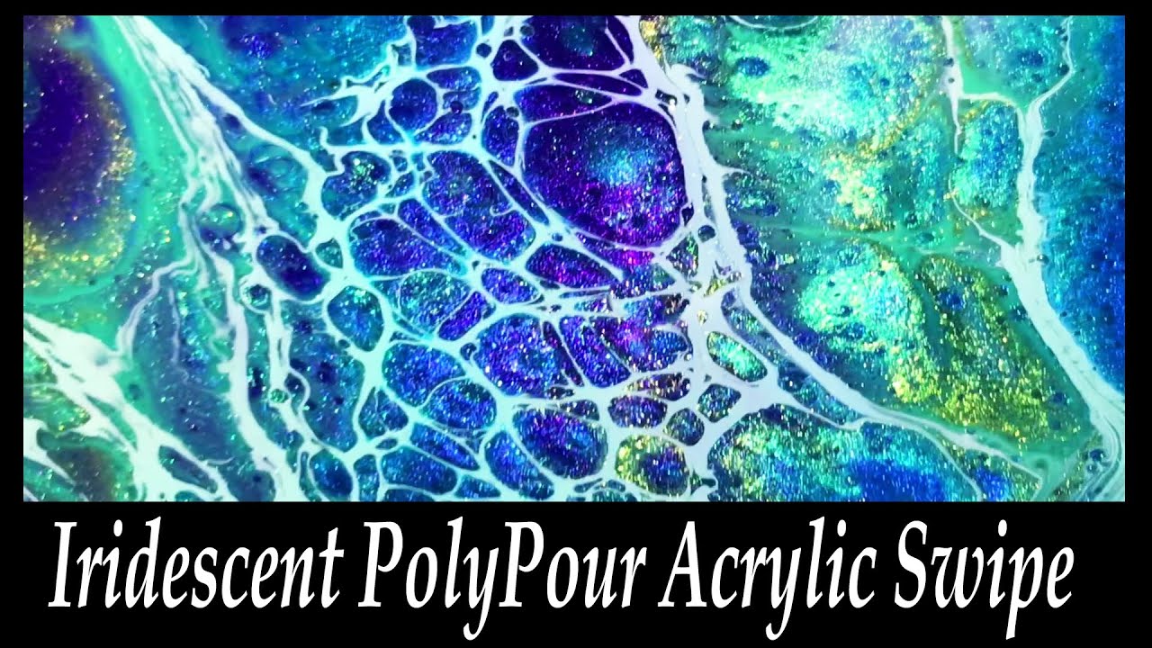 Acrylic Pouring Swipe- PolyPour and Primary Elements - YouTube