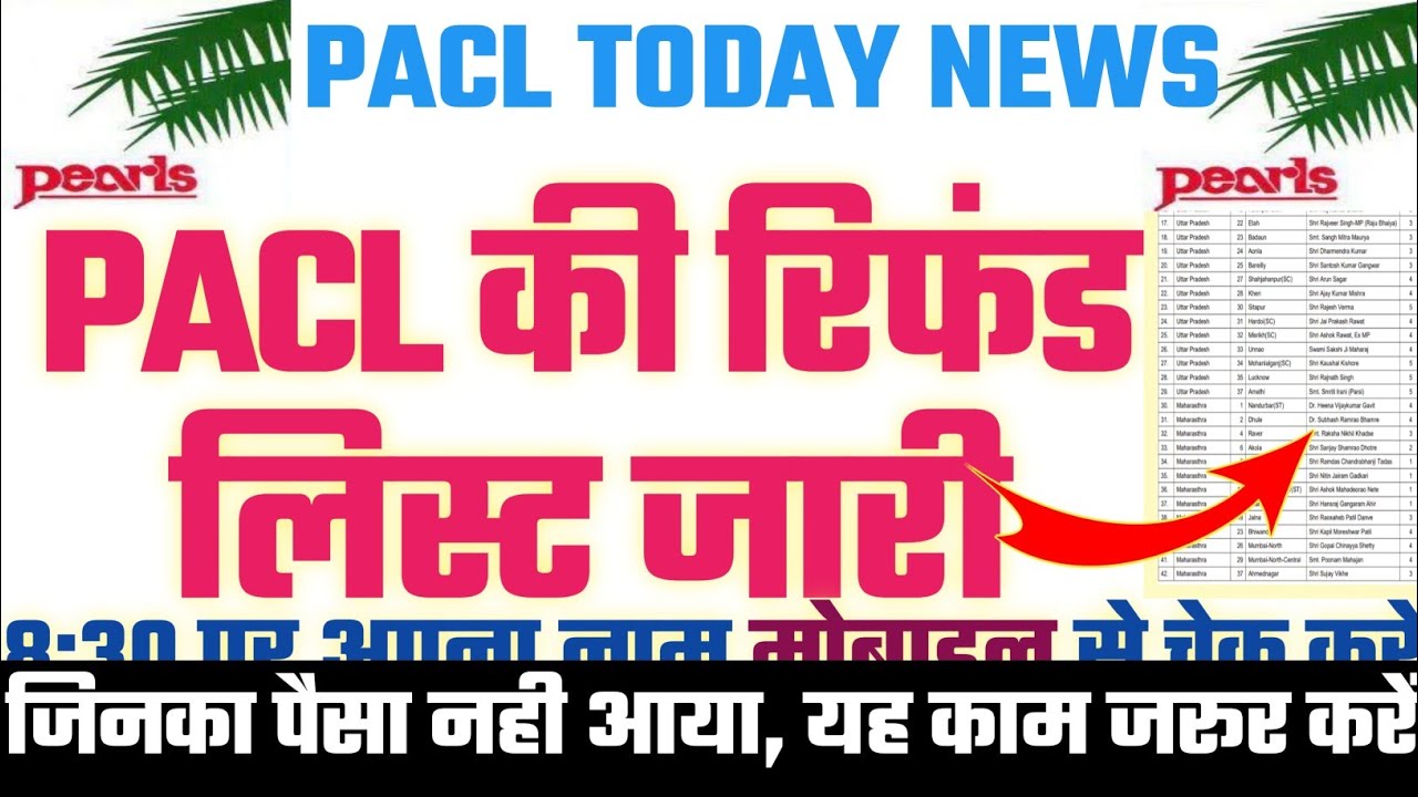 Check Your Name Pacl List | Pacl, Pacl News, Pacl Today News, Pacl ...