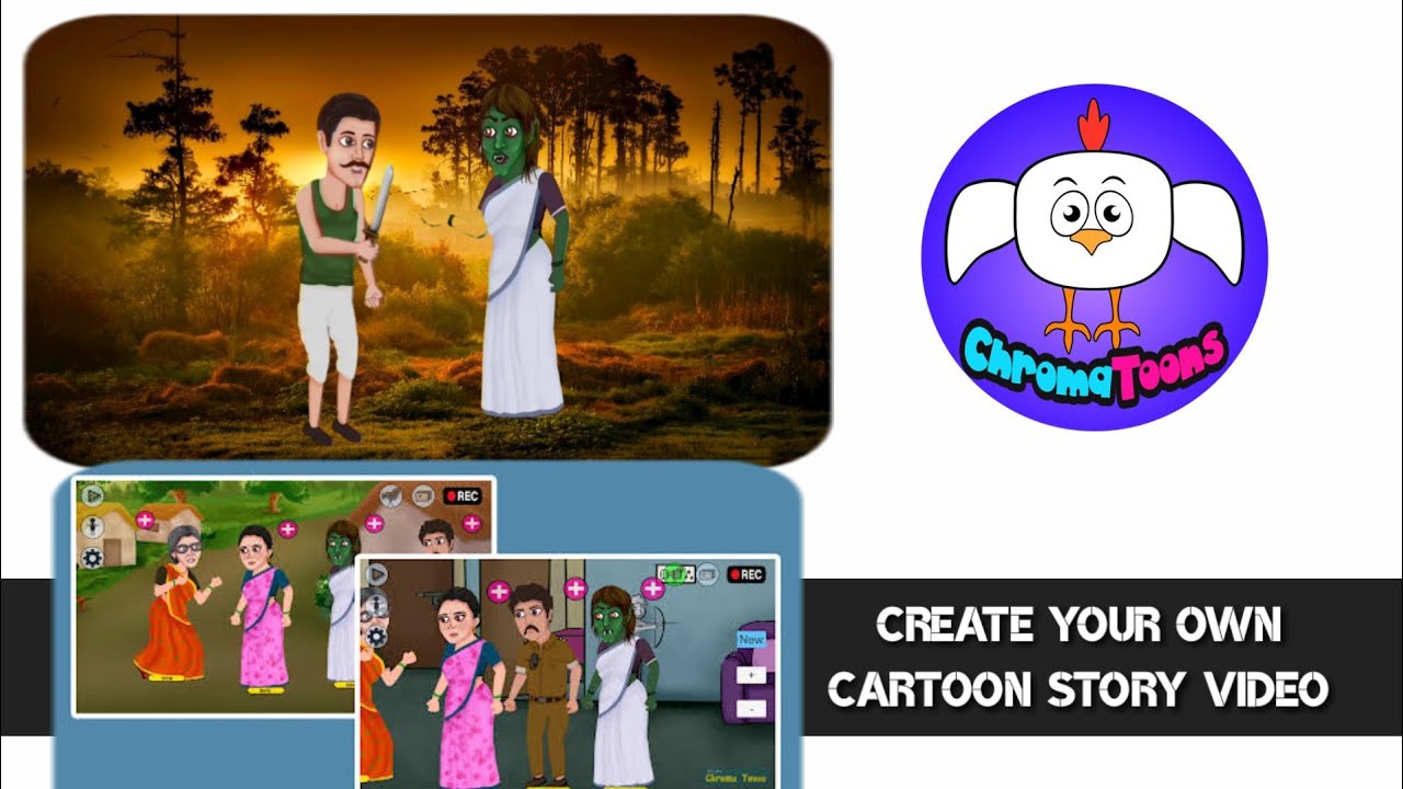 Chroma toons App se cartoon Kaise banaen How to make cartoon Video in ...