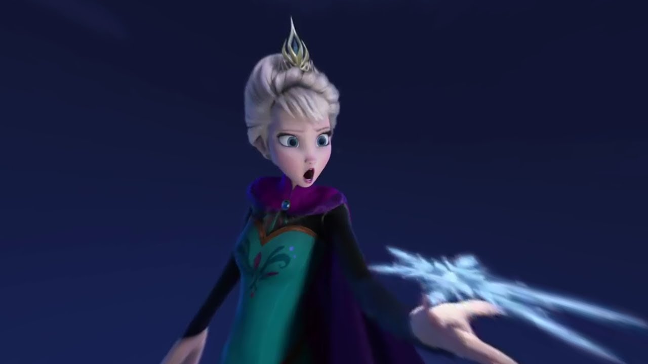 Frozen - Let it go but everytime Elsa says let it go it gets distorted ...