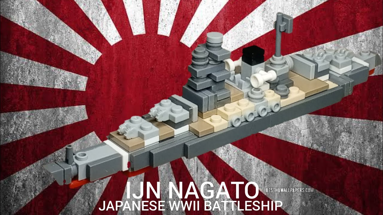 LEGO IJN Nagato Battleship Tutorial MOC - YouTube